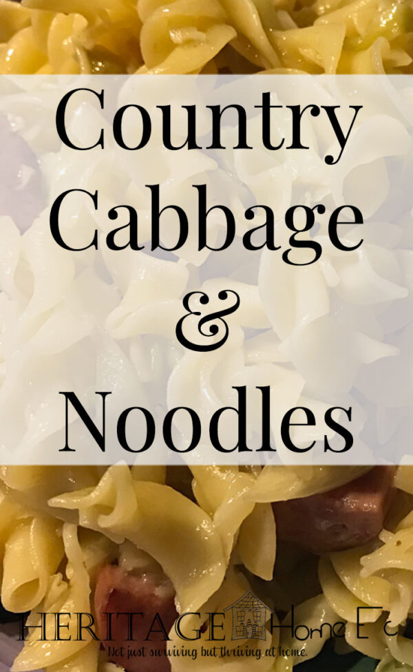 Country Comfort Food Cabbage & Noodles — Heritage Home Ec