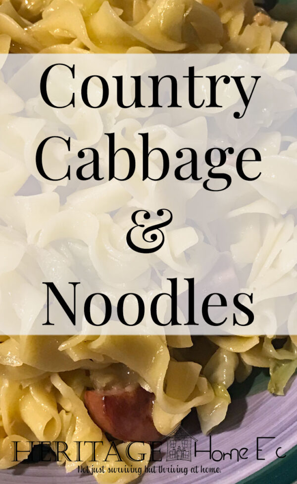 Country Comfort Food Cabbage & Noodles — Heritage Home Ec