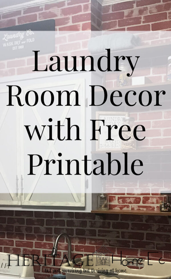 Decorating Your Laundry Room with Free Printable — Heritage Home Ec